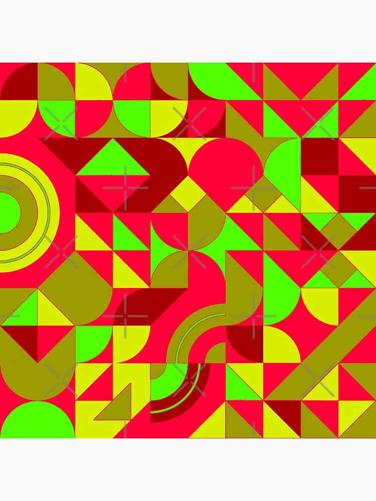 "geometric colorful patterns conceptual Art - Abstract Neo Geo graphic ...