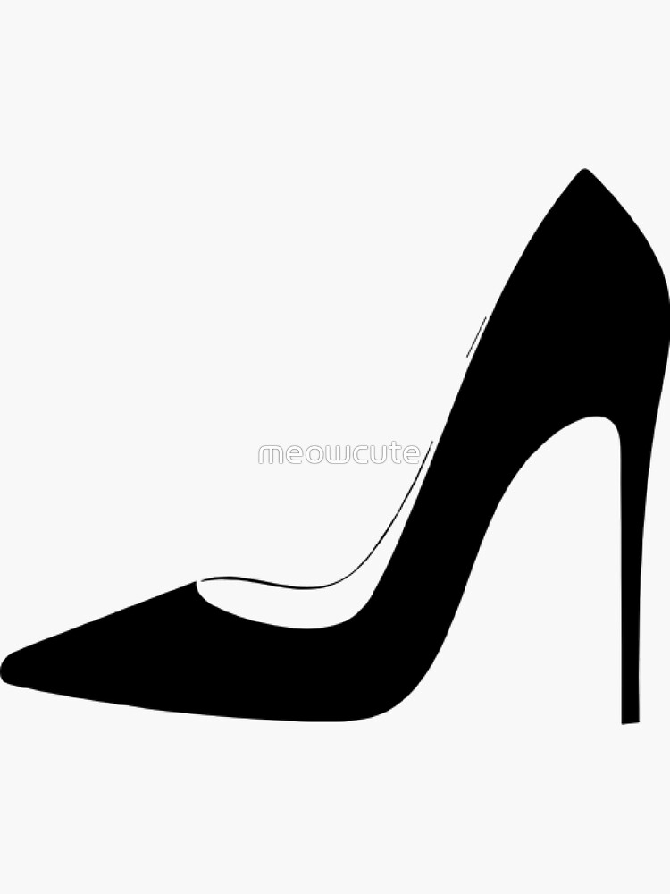 "Stiletto Pumps Black - Shoe Lovers" Sticker for Sale by meowcute ...