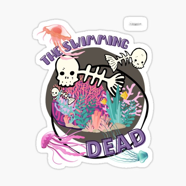 "DEAD FISH DEAD FISH" Sticker for Sale by elwenwear | Redbubble