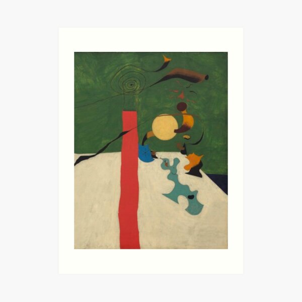 "Joan Miro still life with lamp surrealism figurative art" Art Print ...