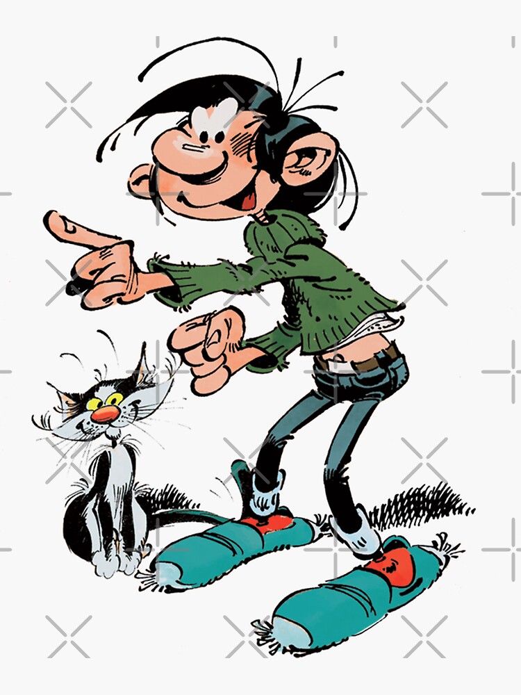 "Gaston Lagaffe" Sticker for Sale by Wo-Store | Redbubble