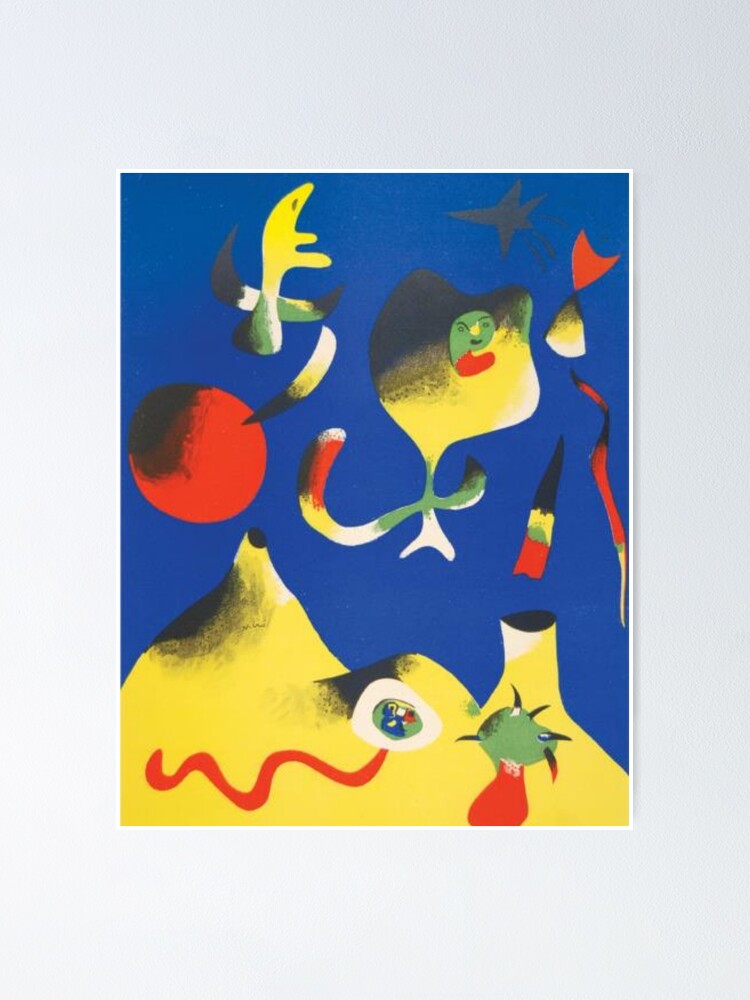 "Joan Miro the air surrealism figurative art" Poster by Penelope101 ...