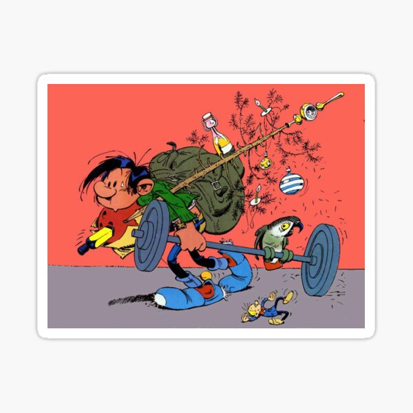 "Gaston Lagaffe" Sticker for Sale by Wo-Store | Redbubble