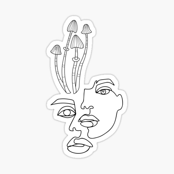 "Mushroom Head - Abstract Art " Sticker for Sale by Tydesi | Redbubble