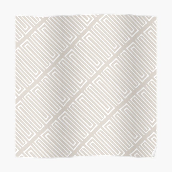 "Geometric Pattern Beige and White 3A" Poster for Sale by nube | Redbubble