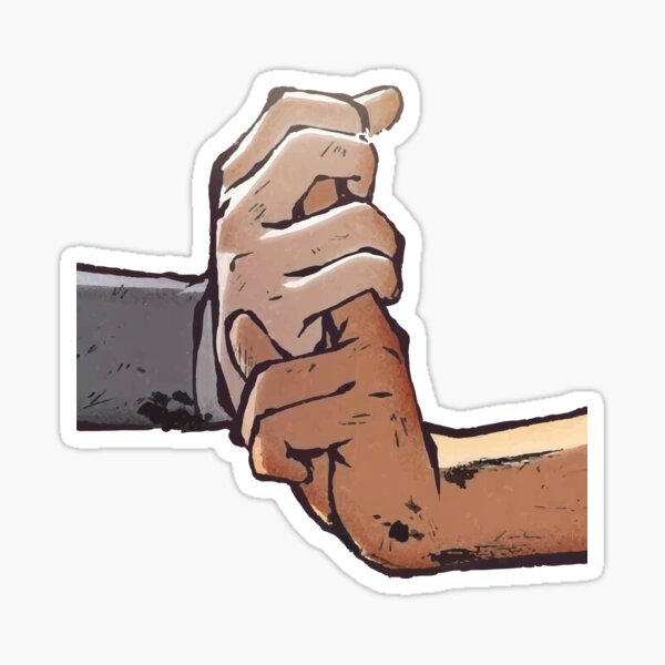 "The rivals hand signs illustration" Sticker for Sale by RYDMLK | Redbubble