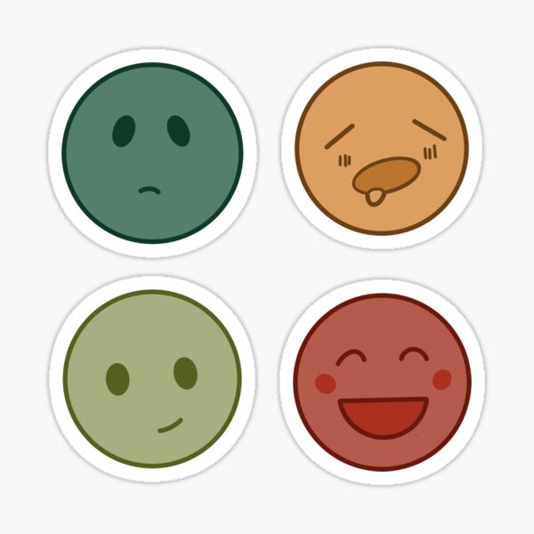 "4 Face Pack" Sticker for Sale by PumpkinChum | Redbubble