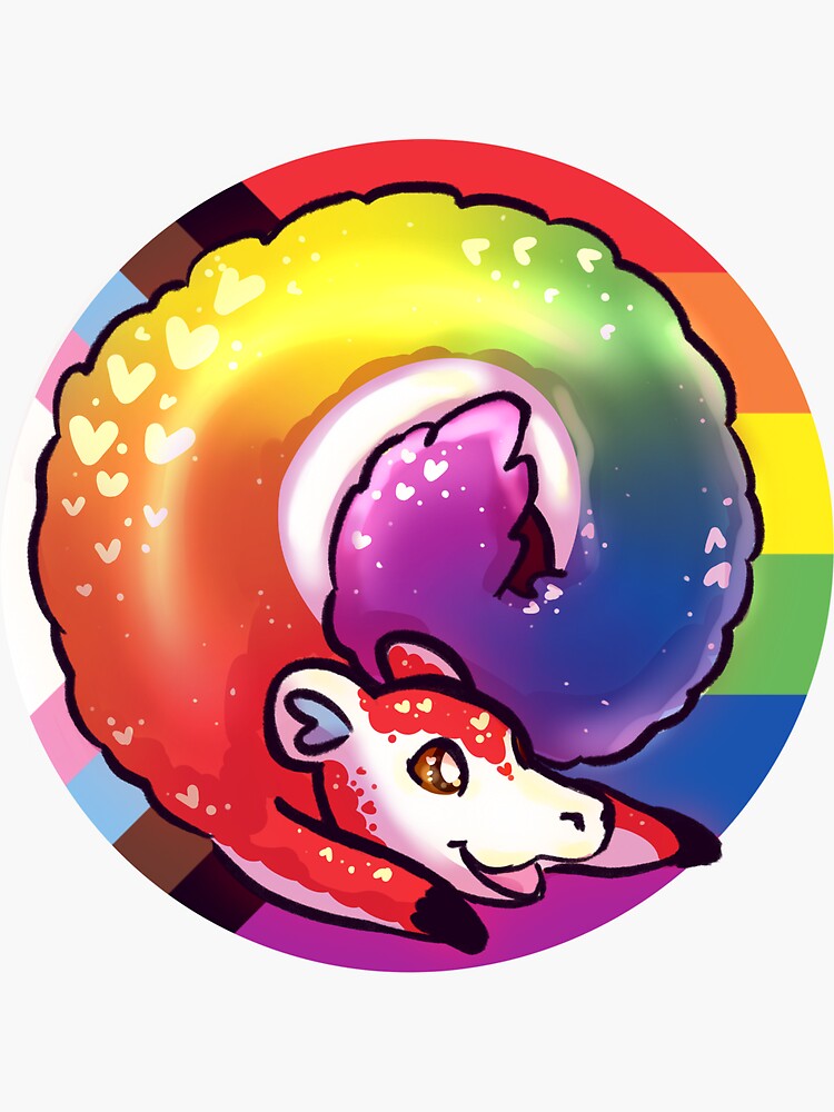 "Pango-Pride Rainbow!" Sticker for Sale by PastaPangolin | Redbubble