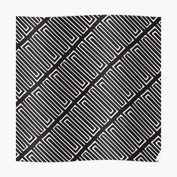 "Geometric Pattern Black and Beige 3A" Poster for Sale by nube | Redbubble