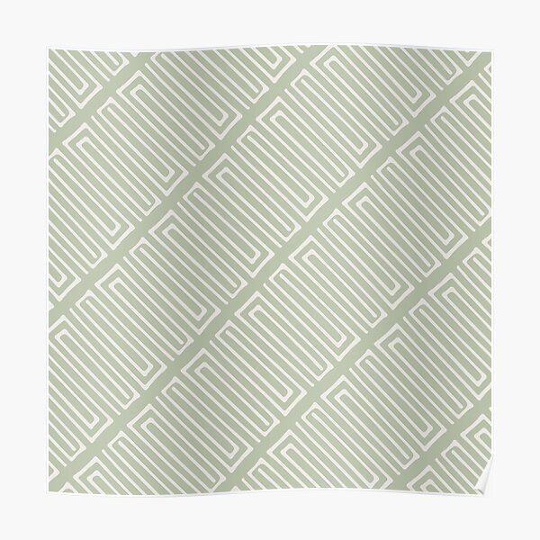 "Geometric Pattern Green and Beige 3A" Poster for Sale by nube | Redbubble