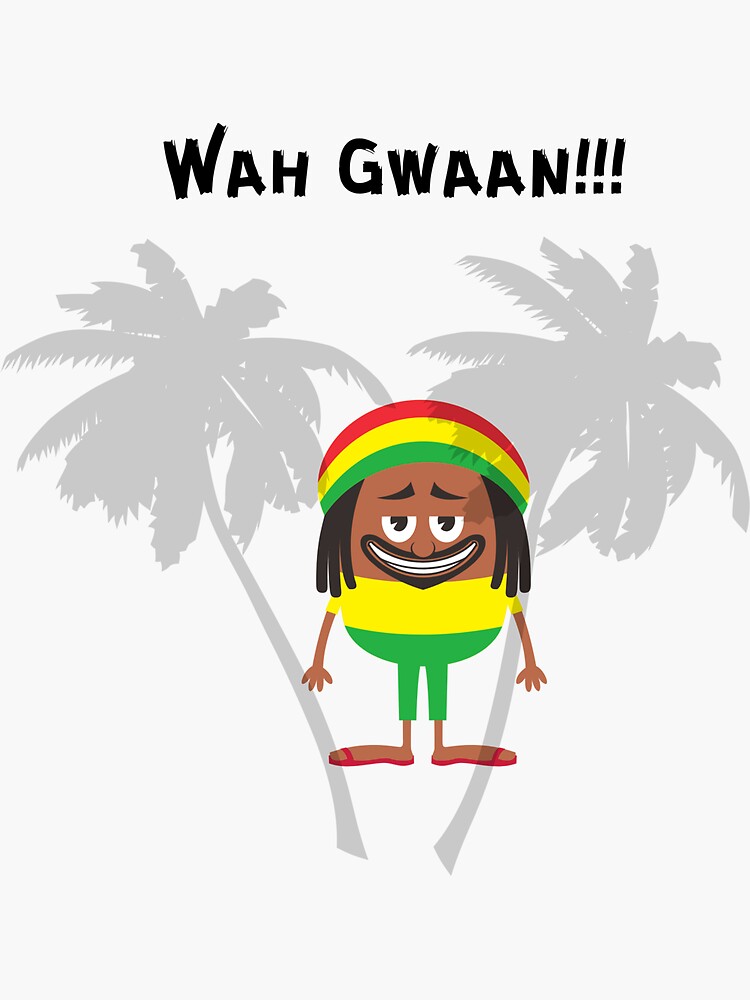 "Waah Gwaan" Sticker for Sale by Lighty-Designs | Redbubble
