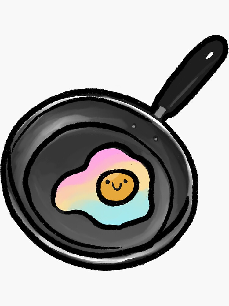 "frying pan" Sticker for Sale by smallkims | Redbubble