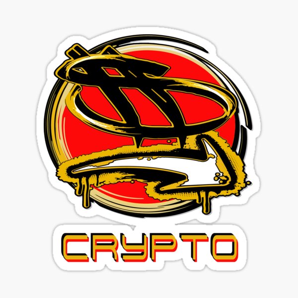 "Crypto" Sticker for Sale by AEROSPACE-IND | Redbubble