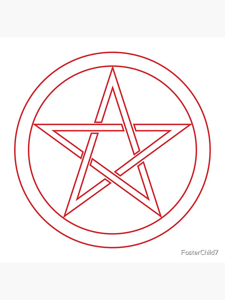 "Pentacle Outline /// Red (Variant I)" Poster for Sale by FosterChild7 | Redbubble