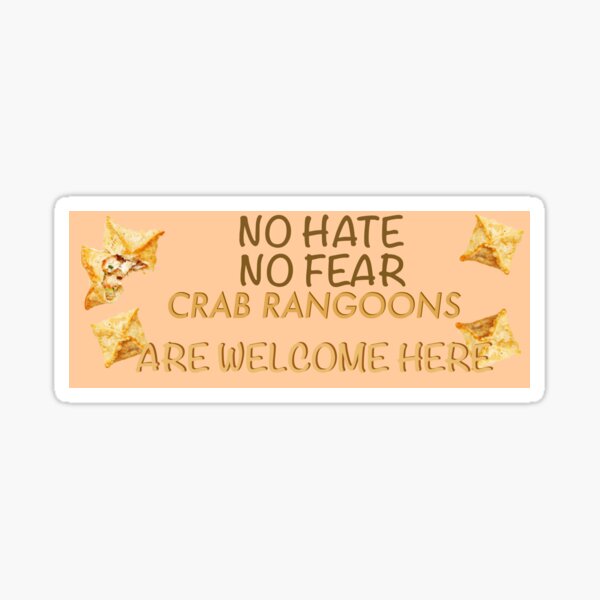 "Crab Rangoons" Sticker for Sale by BingusBonkus | Redbubble