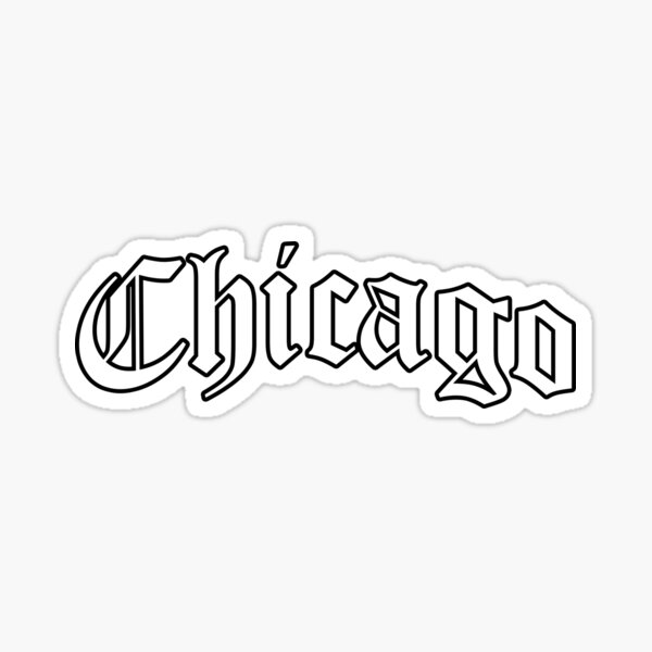 "Chicago Logo" Sticker by AdamShirts7 | Redbubble