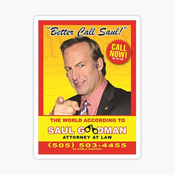 "Better Call Saul! 2" Sticker for Sale by BanaEnjoyer2 | Redbubble