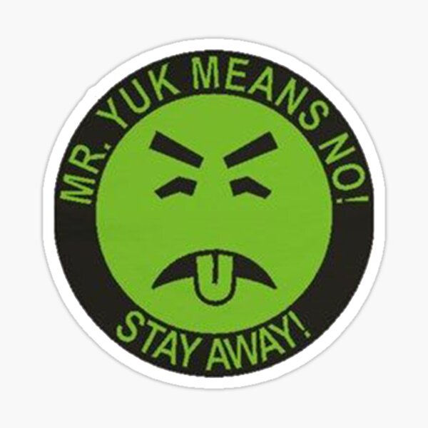 "Mr. Yuck Means No!" Sticker for Sale by moonmann | Redbubble