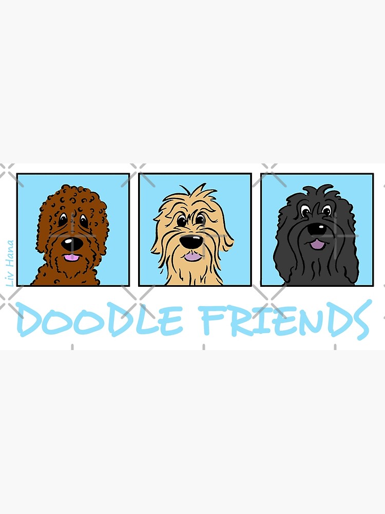 "3 Doodle Friends" Poster by LivHana | Redbubble