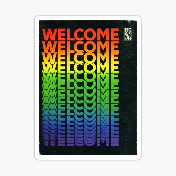 "ALL ARE WELCOME" Sticker by cottagecorococo | Redbubble