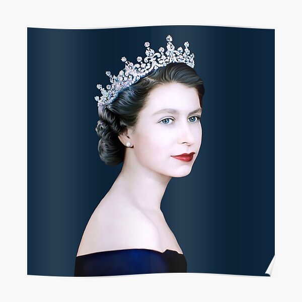 "Queen Elizabeth II - The Young Queen" Poster for Sale by royalartworks ...