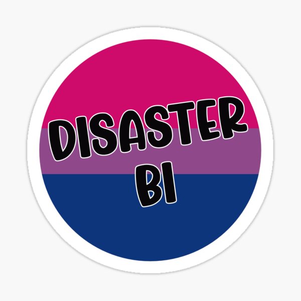 "Disaster Bi Pride Flag (White)" Sticker for Sale by TheWilderVoid ...