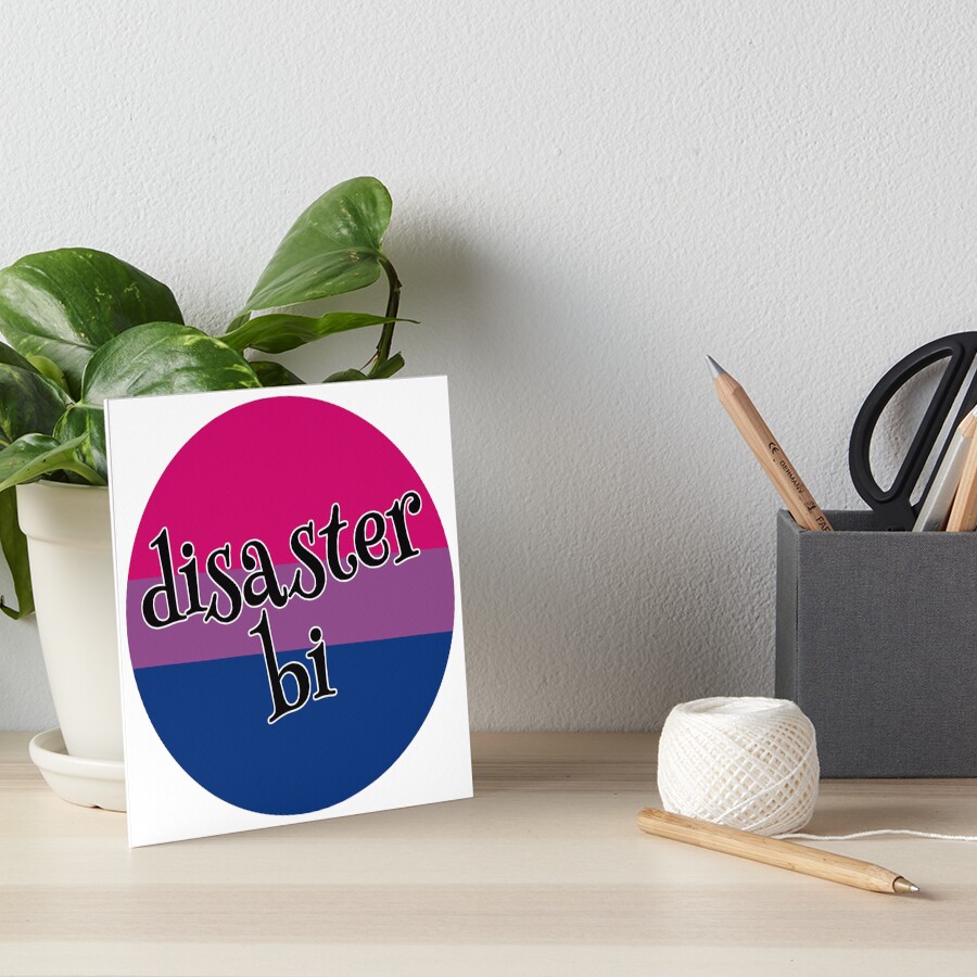 "Disaster Bi Pride Flag (White)" Art Board Print by TheWilderVoid ...