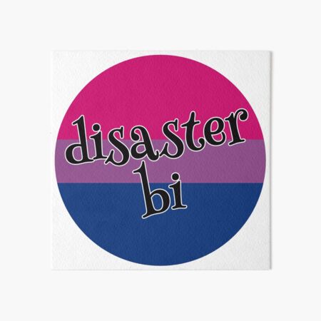 "Disaster Bi Pride Flag (White)" Art Board Print by TheWilderVoid ...