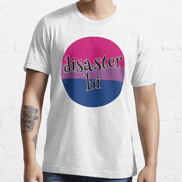 "Disaster Bi Pride Flag (White)" T-shirt for Sale by TheWilderVoid ...