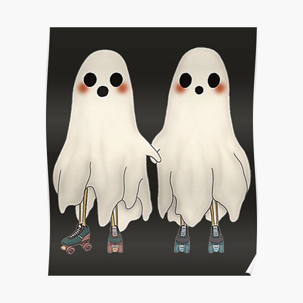 "Spooky Ghost Friends Cute Roller" Poster for Sale by JosephMorley ...