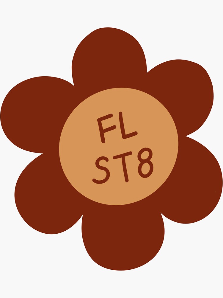 "FL ST8 Flower" Sticker for Sale by CC-PrintShop | Redbubble