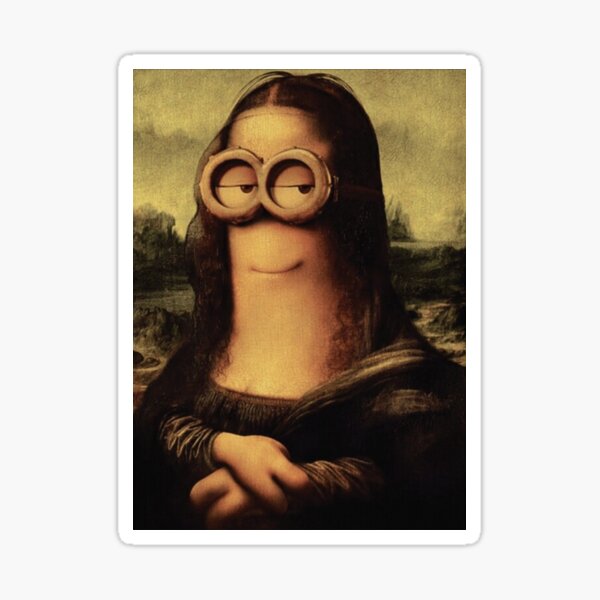"Minion Lisa Poster" Sticker for Sale by boboksiang | Redbubble