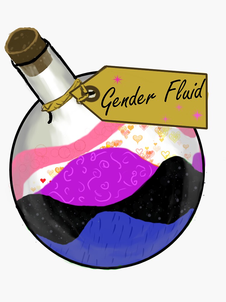 "Potion of Gender Fluid" Sticker by sealandrocks | Redbubble