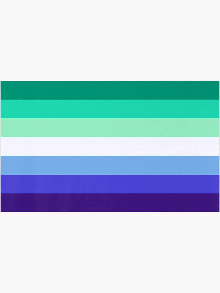 Gay Man Pride Flag Mlm Men Lgbtq Sticker For Sale By Evionruya