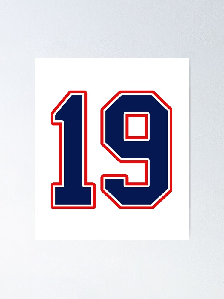 "Number Nineteen 19 Sports Jersey" Poster for Sale by MSBDesign | Redbubble