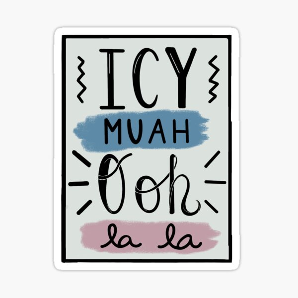 "Icy Muah Sticker" Sticker for Sale by rcm13 | Redbubble