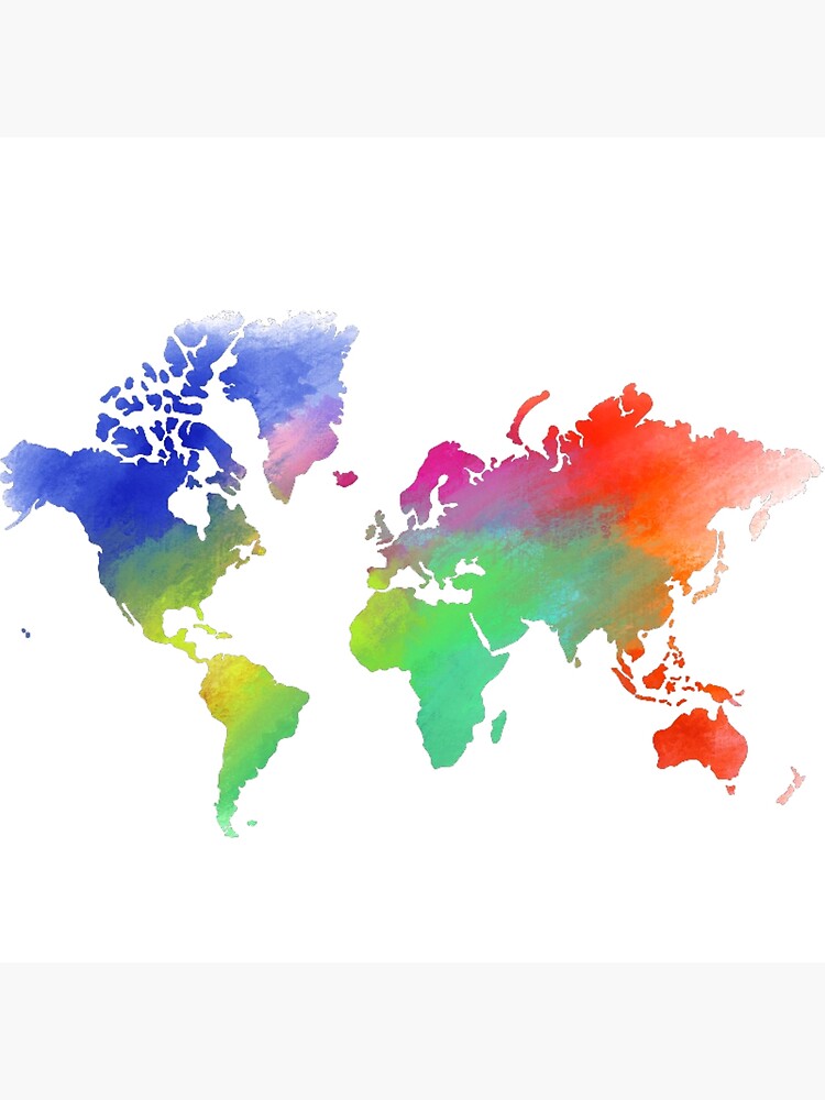 "Map Of The World Colored" Poster for Sale by antevasinart | Redbubble