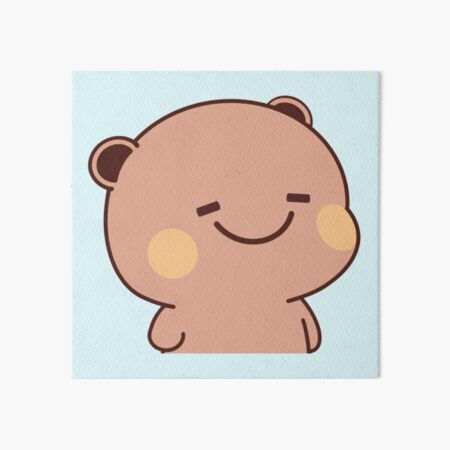 "Cute Peach Happy Dudu's Face" Art Board Print for Sale by gingersweet ...