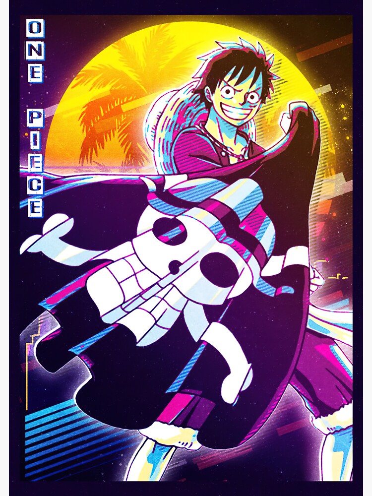 "one piece retro luffy" Sticker for Sale by GlennButler27 | Redbubble