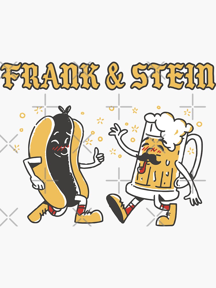 "Frank & Stein Oktoberfest German Beer Drinker design" Sticker for Sale by Merchking1 | Redbubble