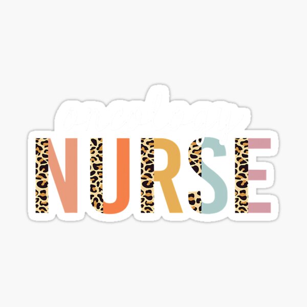 "Oncology Nurse Leopard Print Nursing School Women" Sticker for Sale by ...