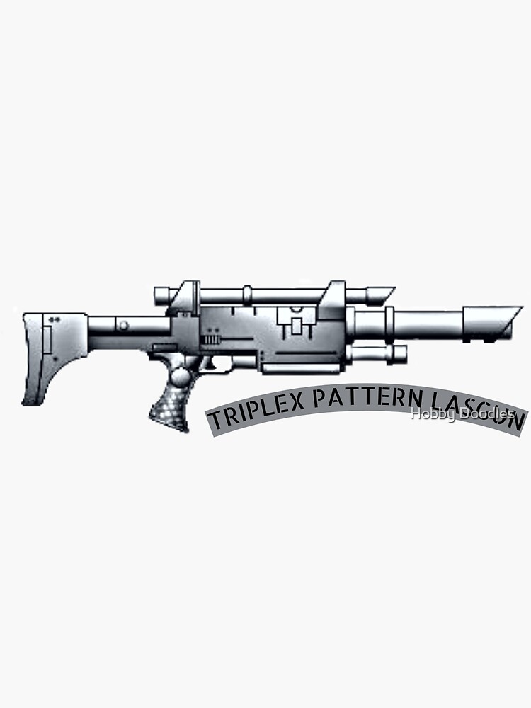 "Triplex Pattern Lasgun" Sticker for Sale by SamCulper | Redbubble