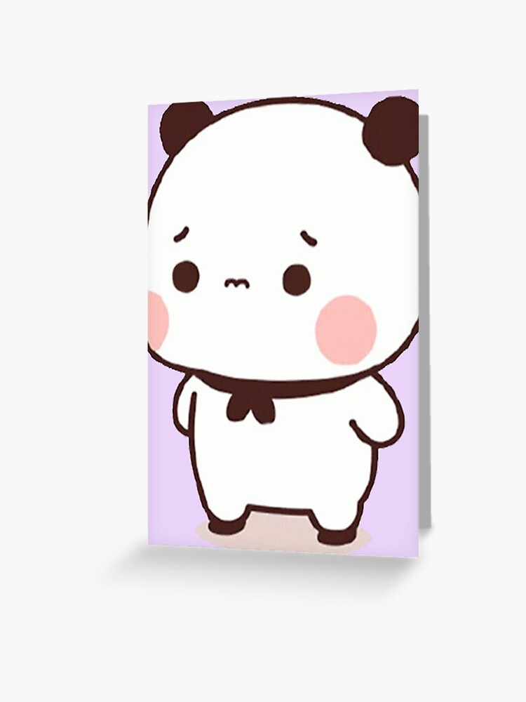 "Cute Bubu Panda's Sad Face " Greeting Card for Sale by gingersweet ...