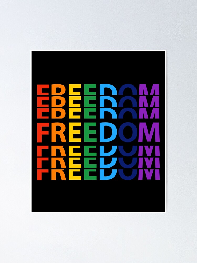 "Freedom. rainbow colors" Poster for Sale by efenem | Redbubble