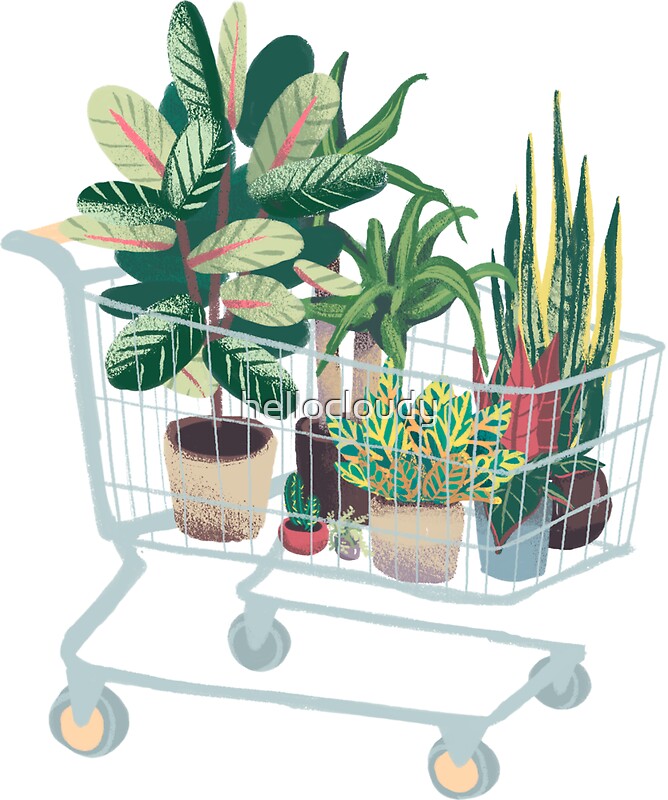 Trolley Of Plants | Plant doodle, Plant art, Plant drawing