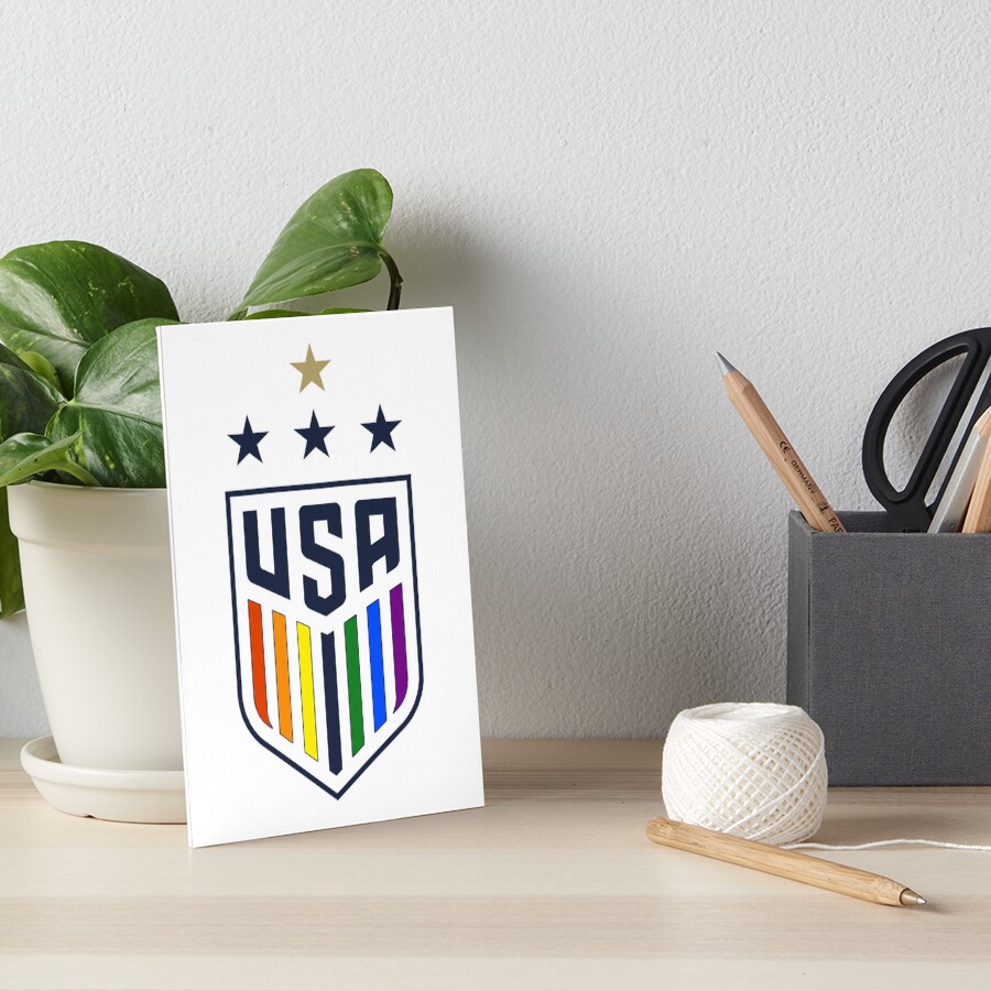 "Gay Pride USWNT Crest" Art Board Print for Sale by arteesarts | Redbubble