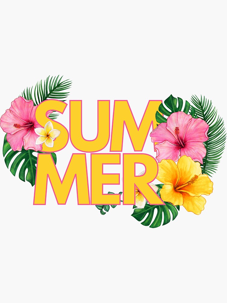 "Hello summer vacation t-shirt design" Sticker for Sale by Simtom ...