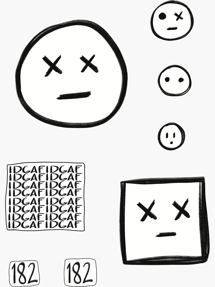 "X Face" Sticker for Sale by bellarte | Redbubble