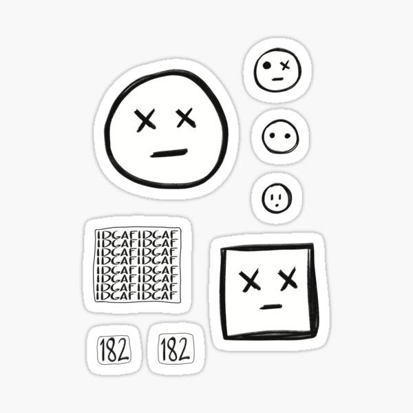 "X Face" Sticker for Sale by bellarte | Redbubble