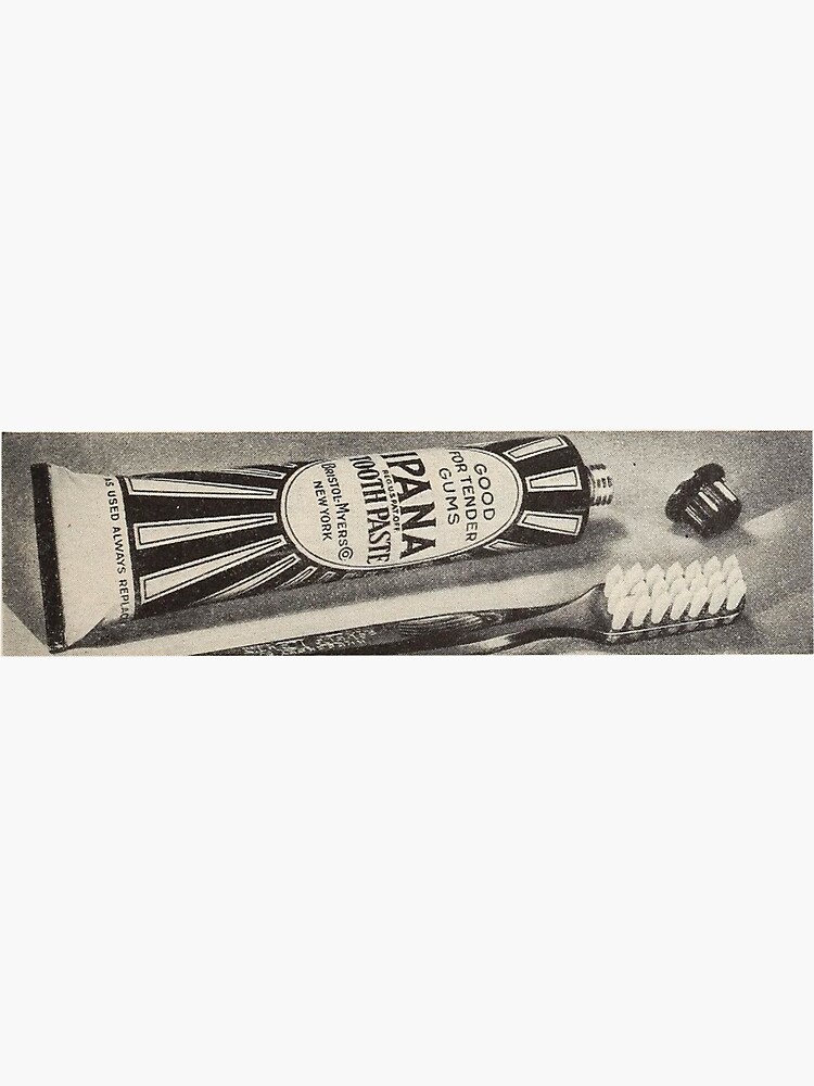 "Vintage Toothpaste Ad Retro Commercial " Sticker for Sale by ...